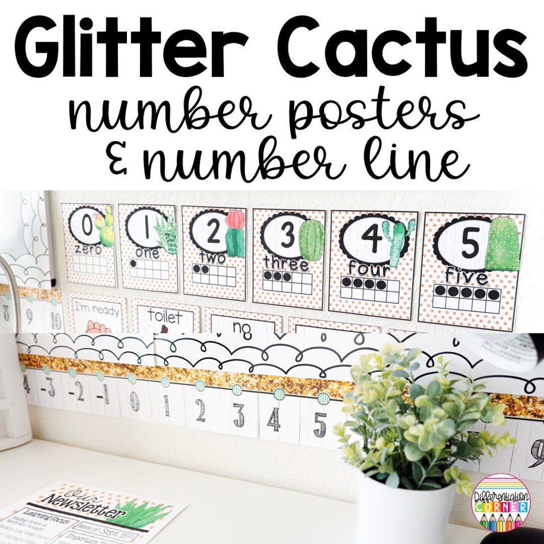 Number Posters 0-30 With Ten Frames, Number Line With Negative Numbers ...