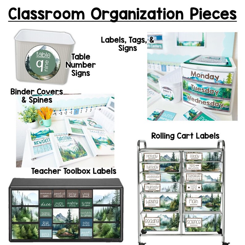 Nature Classroom Decor Bundle Nature Classroom Theme Mountain Decor ...