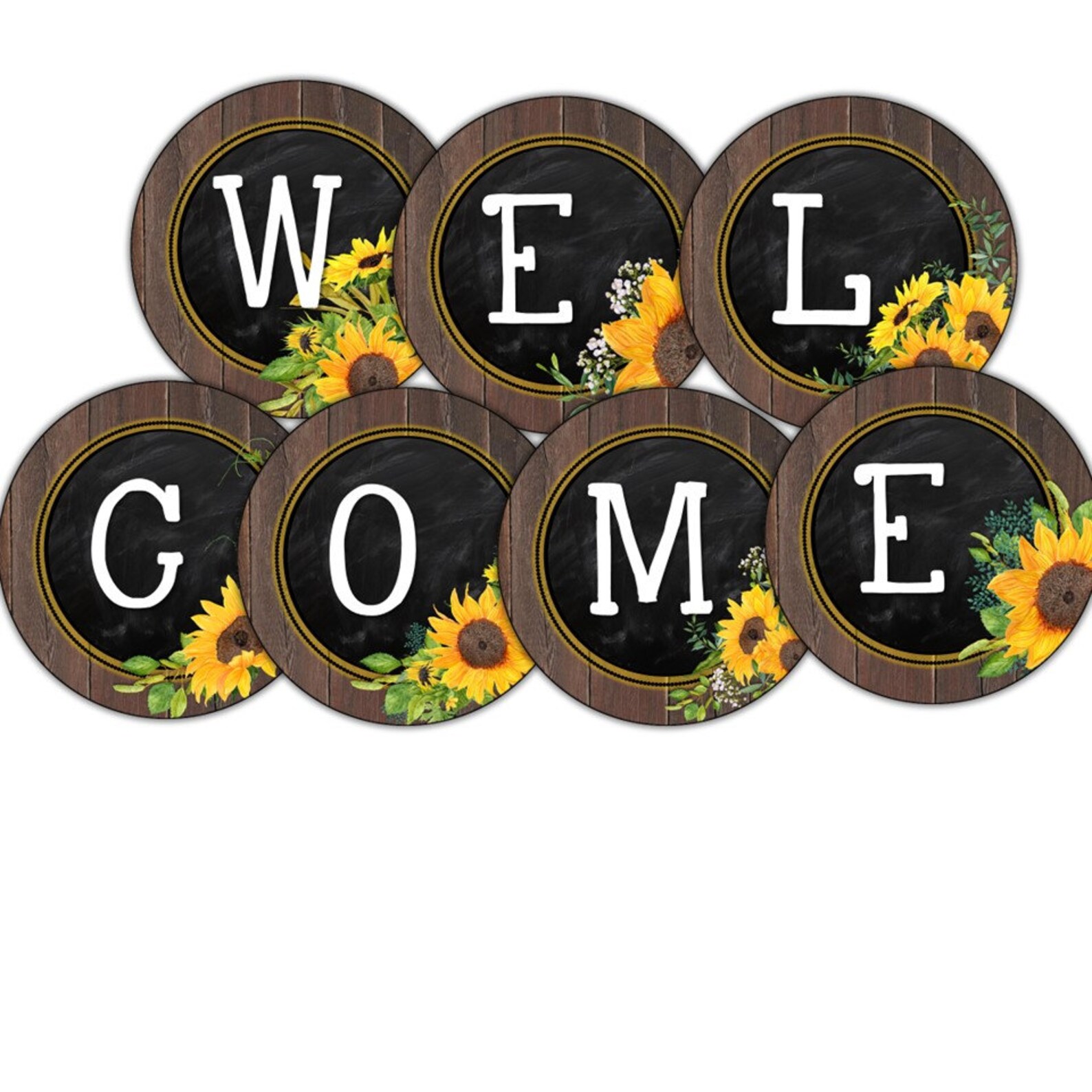 PRINTABLE Welcome Banner | Sunflower Farmhouse Classroom Decor ...
