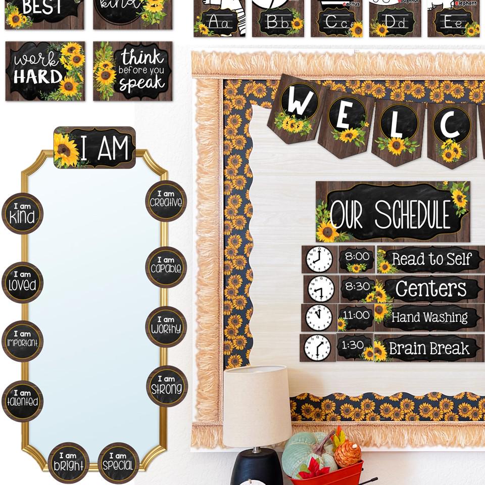 Affirmation Cards Printable Affirmation Station Mirror Cards Sunflower ...