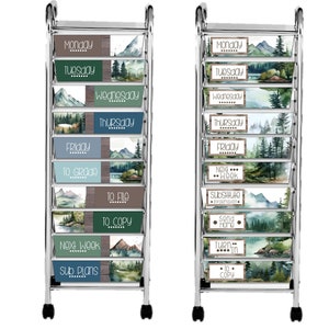 10 Drawer Rolling Cart Labels Editable Nature Classroom Decor Nature ...