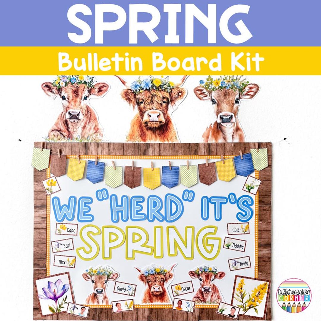 Spring Bulletin Board Kit | April Bulletin Board Ideas| Farm Themed ...