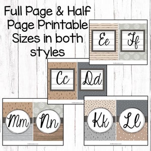 Cursive Alphabet Posters for the Classroom | Boho Neutral Classroom ...