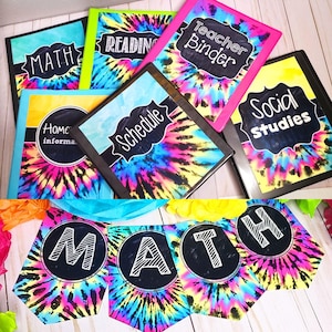 Tie Dye Retro Classroom Decor Bundle Classroom Groovy Classroom ...