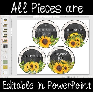 How We Go Home Dismissal Chart Template | Sunflower Farmhouse Classroom ...