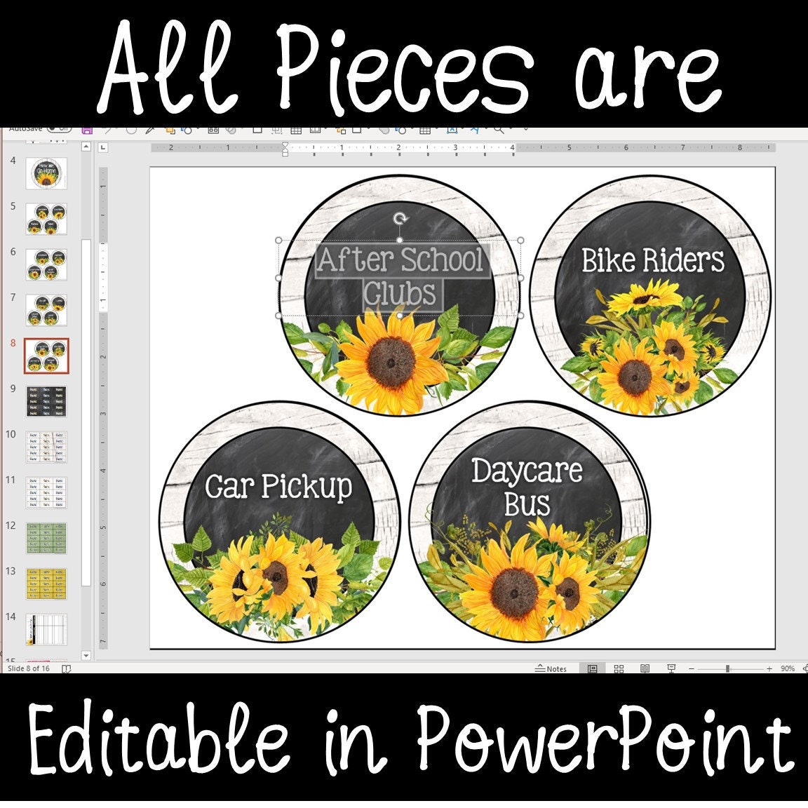 How We Go Home Dismissal Chart Template | Sunflower Farmhouse Classroom ...