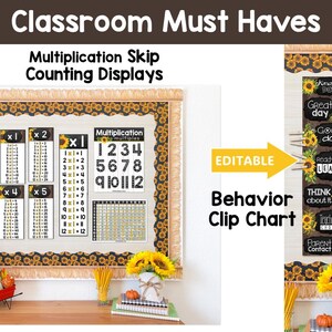 Bright Sunflower Classroom Decor Bundle | Printable Classroom Bulletin ...
