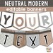 Editable Boho Bunting Bulletin Board Banner Letters | Neutral Boho ...