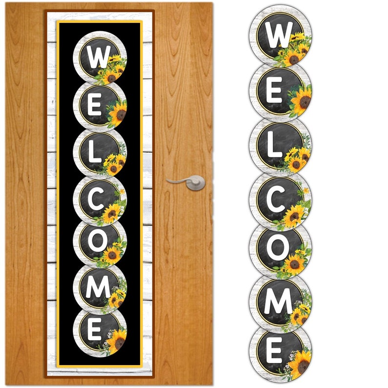 PRINTABLE Welcome Banner Sunflower Farmhouse Classroom Decor - Etsy