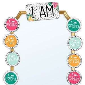 Positive Affirmation Station Cards Display Tropical Classroom Decor ...