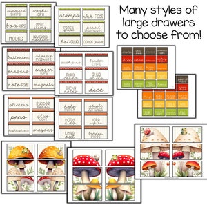 Mushroom Teacher Tool Box Labels Retro Classroom Decor Teacher Toolbox ...