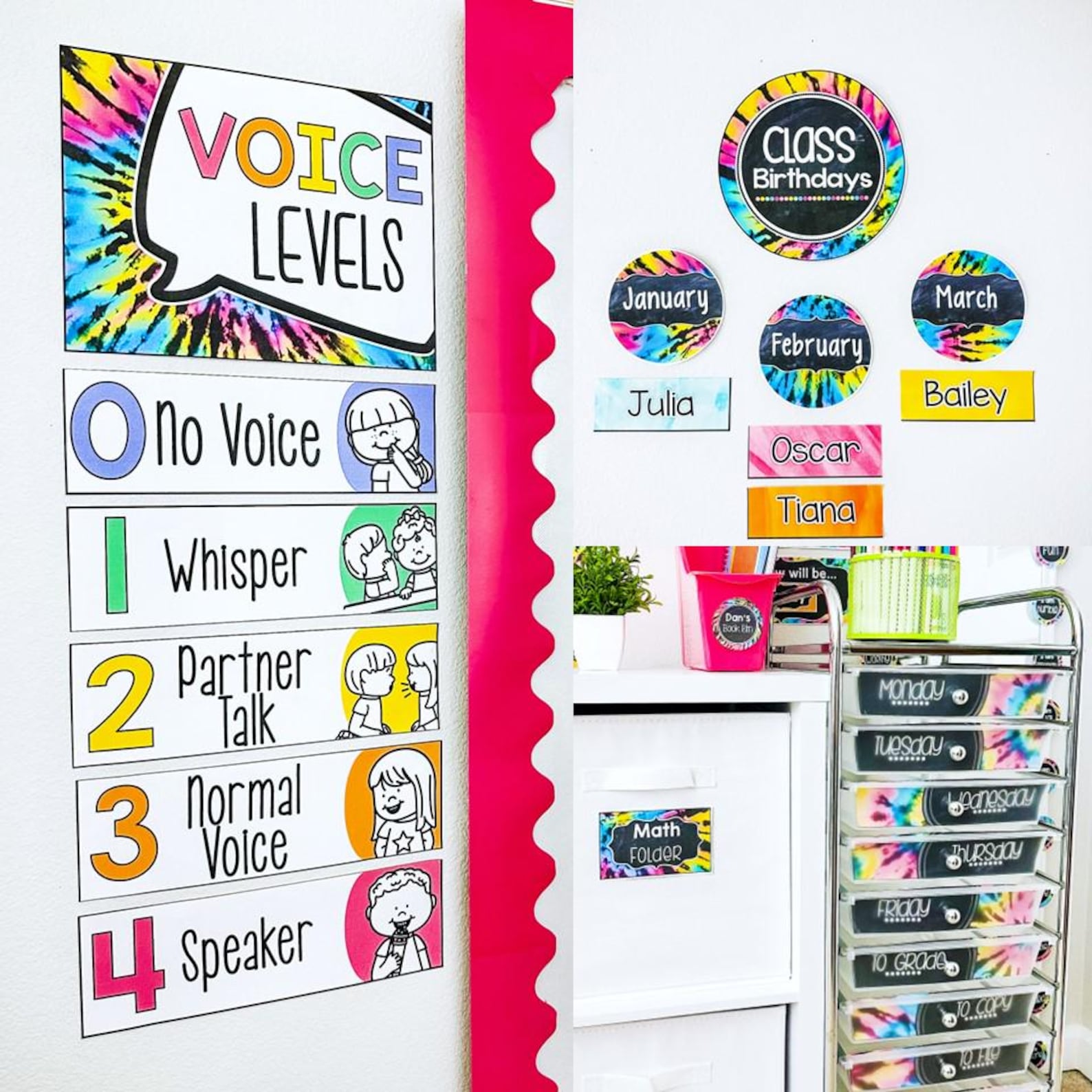 Tie Dye Retro Classroom Decor Bundle Classroom Groovy Classroom ...