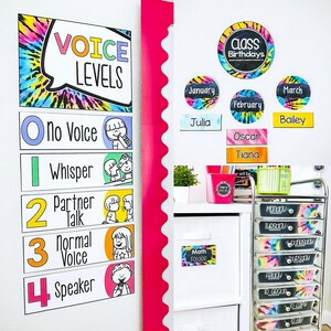 Tie Dye Retro Classroom Decor Bundle Classroom Groovy Classroom ...