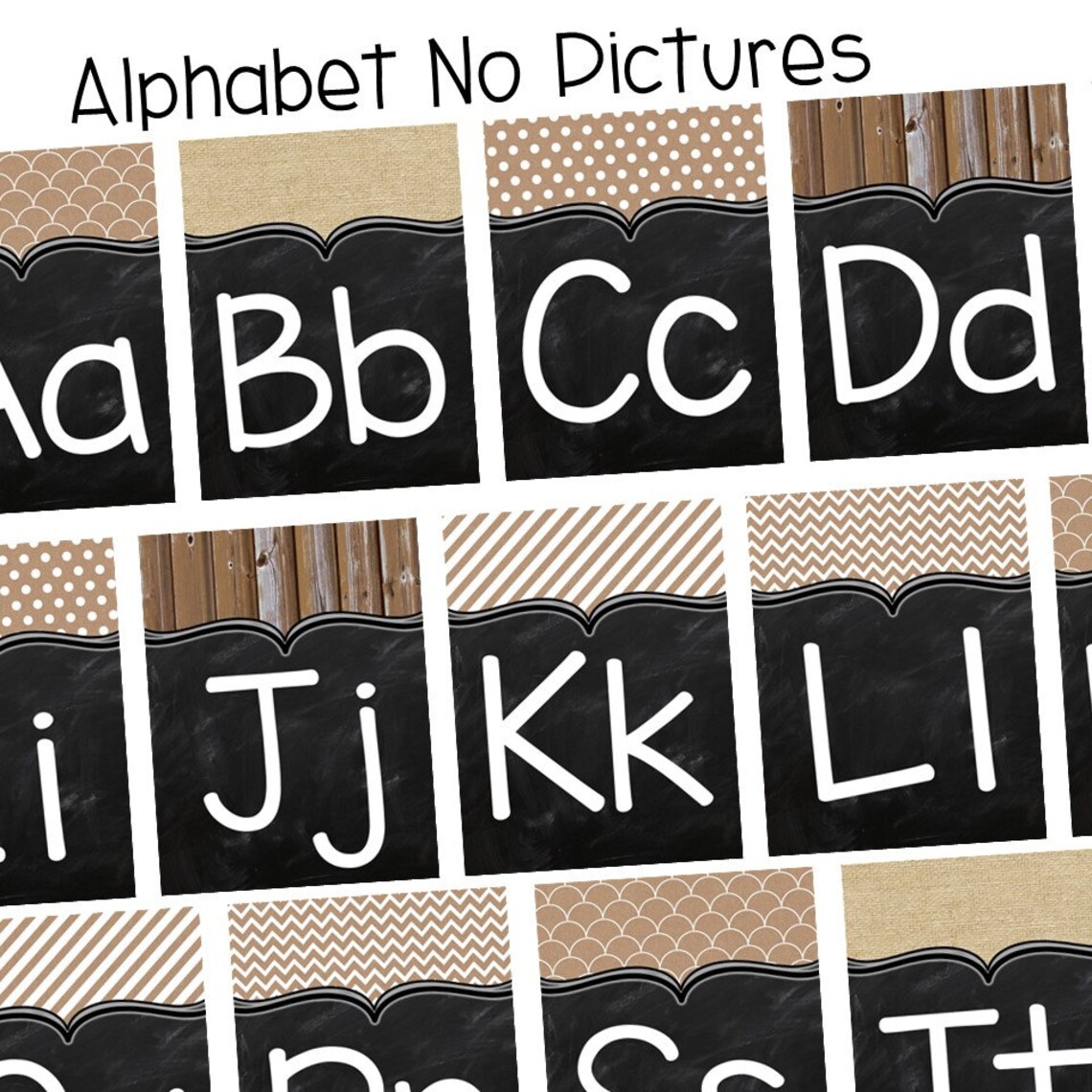 Farmhouse Neutral Alphabet Posters, Phonics Posters Vowel Valley Sound ...