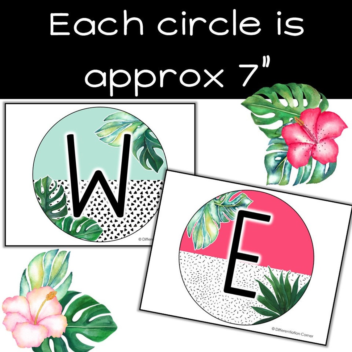 PRINTABLE Welcome Banner Tropical Classroom Decor Tropical - Etsy