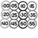 PRINTABLE Clock Label Numbers in 5 Minute Intervals Black and White ...