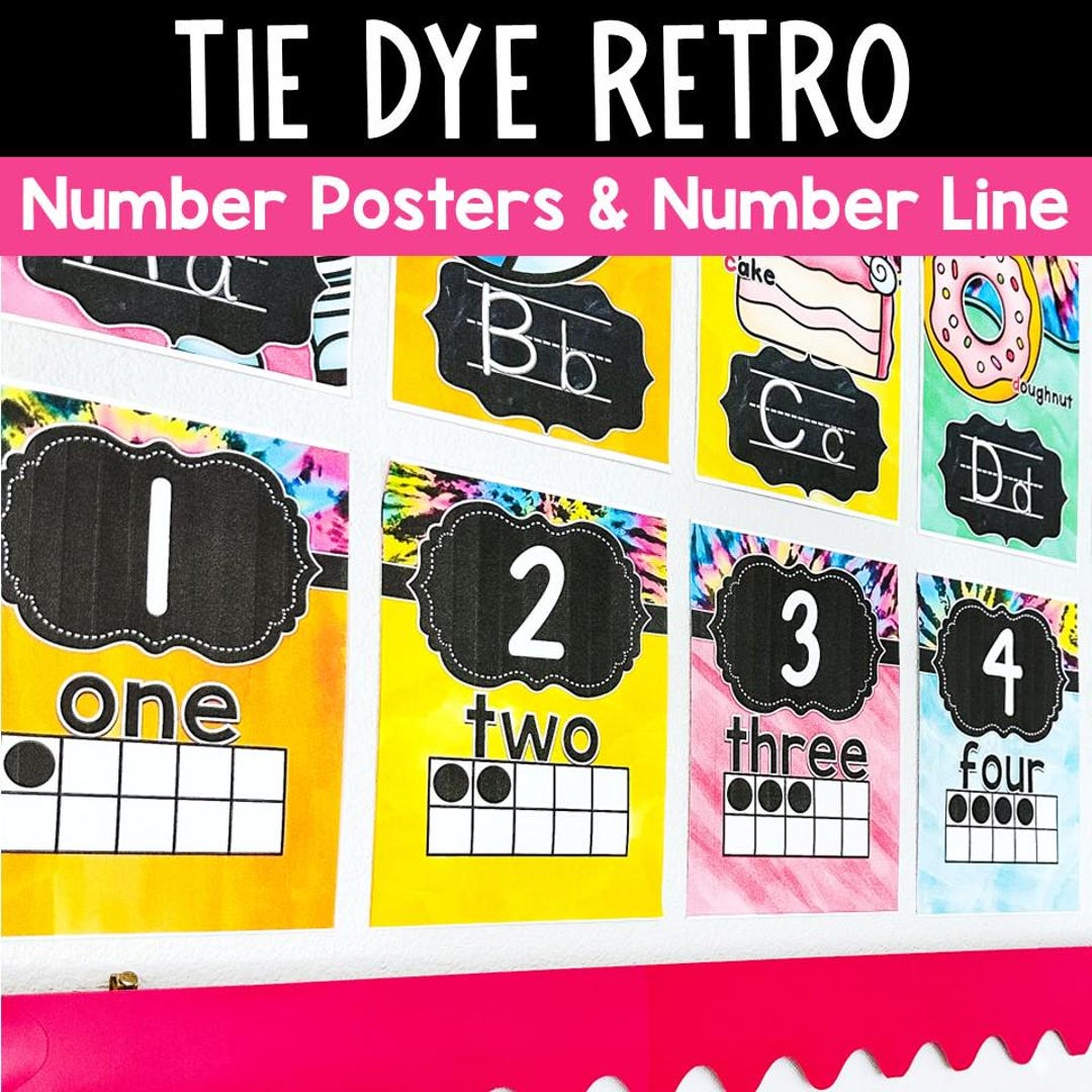 Number Posters 0-30 Number Line With Negative Numbers Colorful ...