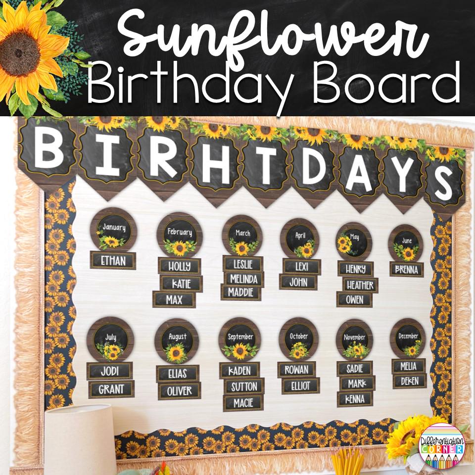 Classroom Birthday Display Farmhouse Classroom Decor Classroom Birthday ...