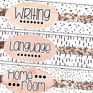 10 Drawer Cart Labels Editable Neutral Boho Classroom Decor Neutral ...