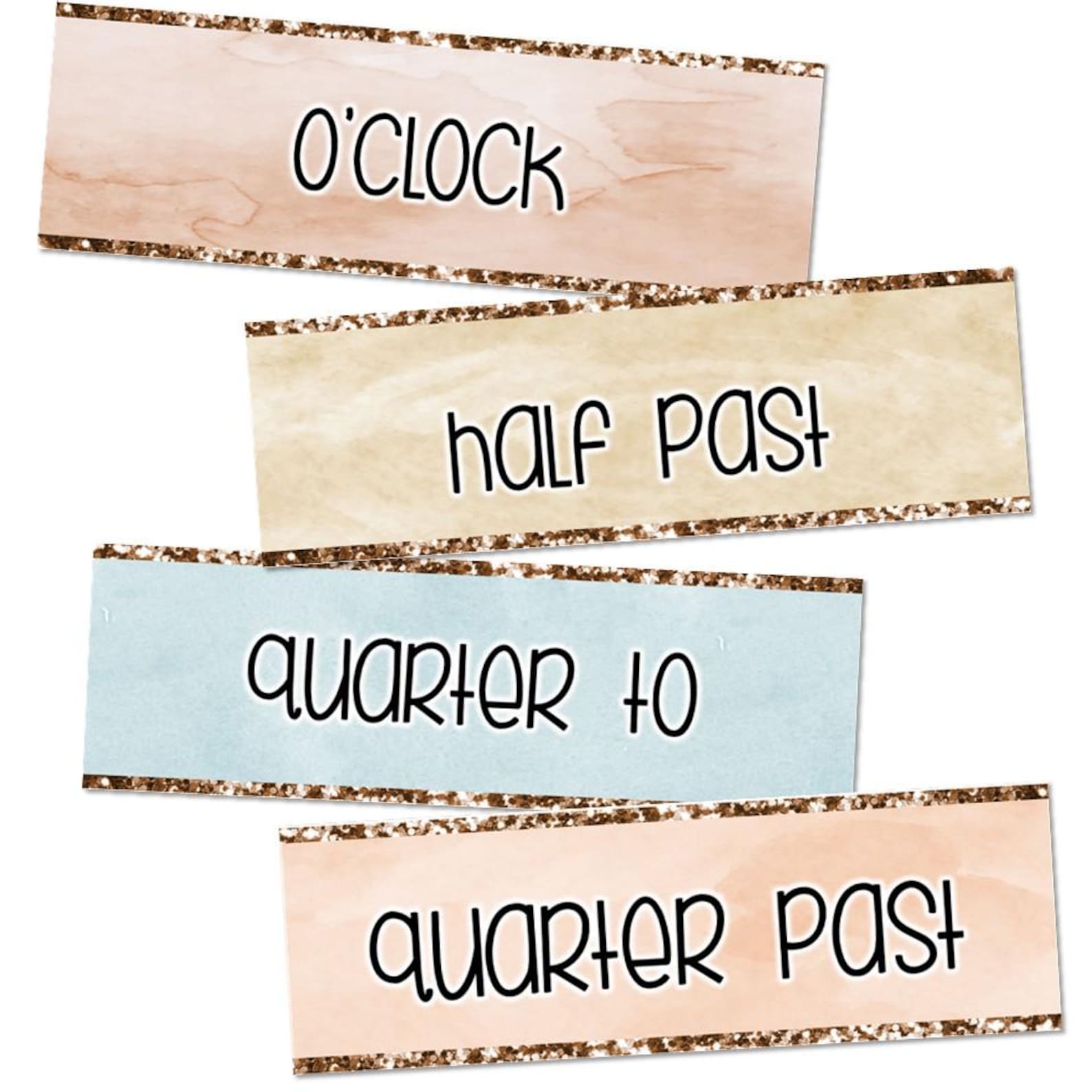 PRINTABLE Neutral Clock Label Numbers in 5 Minute Intervals | Neutral ...