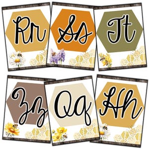 Cursive and Print Alphabet Posters for the Classroom Bee Classroom ...