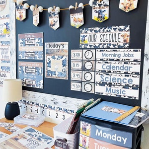 Editable Daily Schedule Cards Cow Print Farmhouse Classroom Decor ...