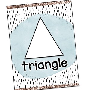 PRINTABLE Shape Posters and Charts | Neutral Boho Classroom Decor 2D ...