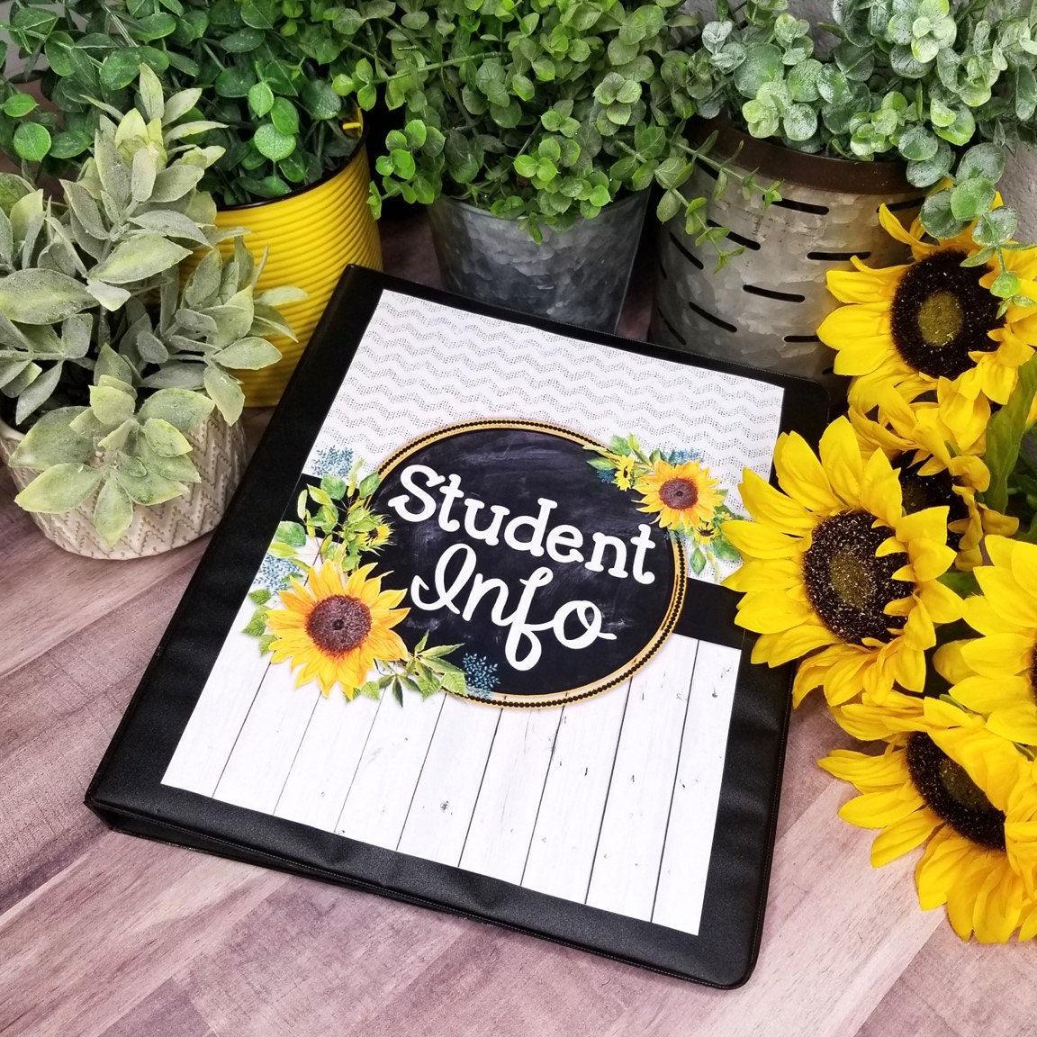 Editable Binder Covers and Spines Sunflower Farmhouse - Etsy