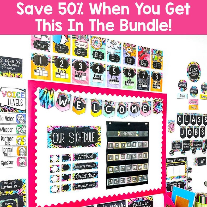 Editable Groovy Hippie Binder Covers and Spines Tie Dye Classroom Decor ...