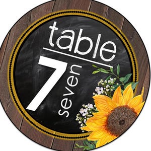 PRINTABLE Table Numbers | Sunflower Farmhouse Classroom Decor ...