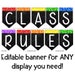 Editable Rainbow Classroom Rules Posters Rainbow Classroom Decor ...