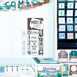 Printable Voice Level Chart Posters Nature Classroom Decor Editable ...