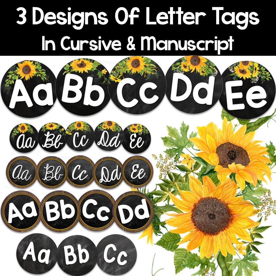 Classroom Word Wall Display Editable Sunflower Farmhouse Classroom ...