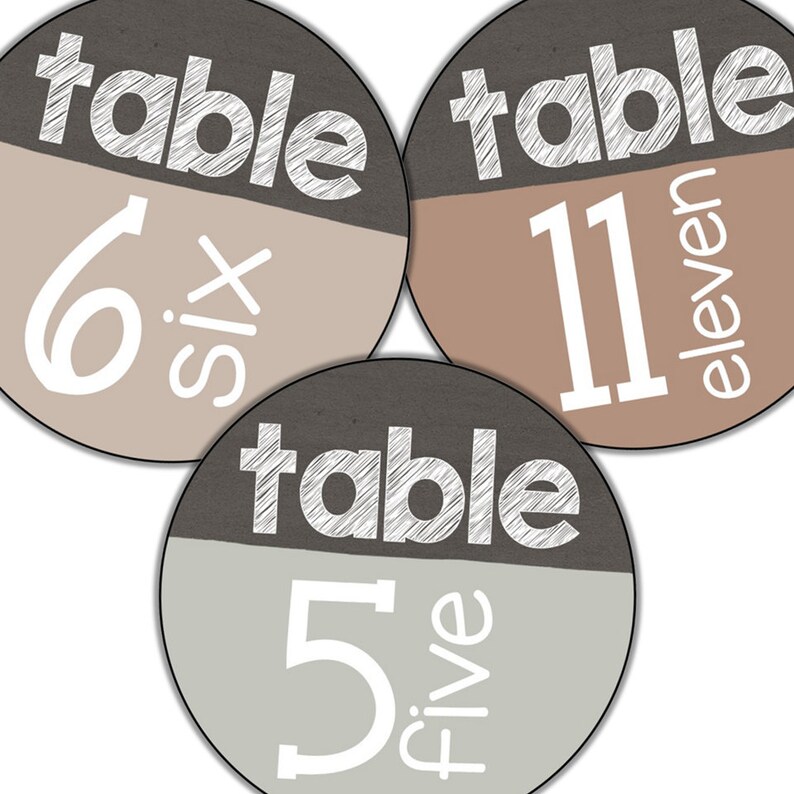 PRINTABLE Boho Table Numbers Neutral Classroom Decor - Etsy