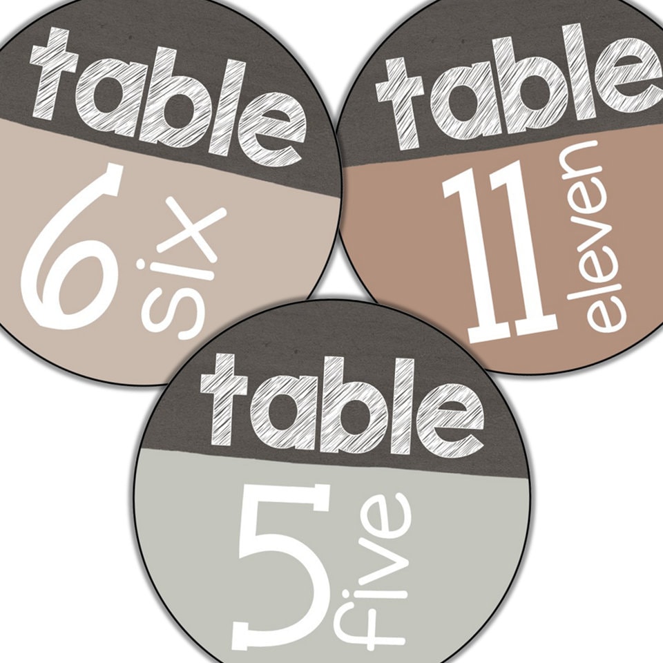 PRINTABLE Boho Table Numbers Neutral Classroom Decor - Etsy
