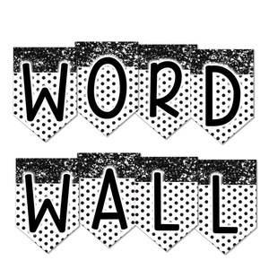Classroom Sight Word Wall Editable | Black and White Classroom Decor ...