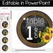 PRINTABLE Table Numbers | Sunflower Farmhouse Classroom Decor ...