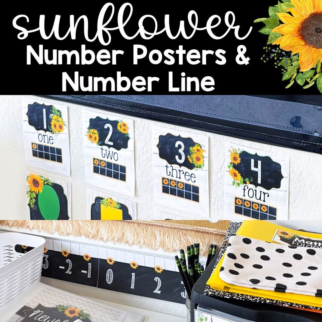 Number Posters 0-30 Number Line With Negative Numbers | Sunflower ...