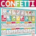 Alphabet Posters With Pictures for the Classroom Confetti Rainbow ...