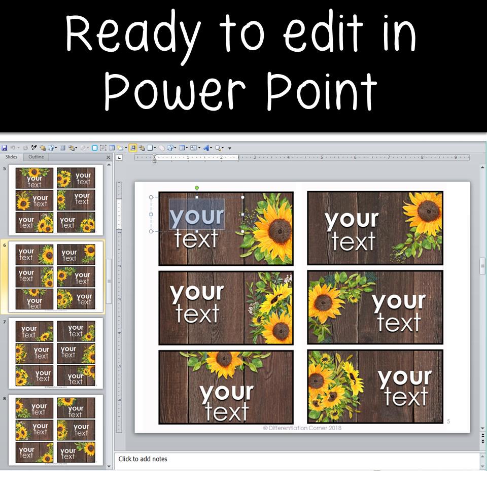 Teacher Tool Box Labels, Sunflower Modern Farmhouse Teacher Toolbox ...