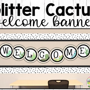 PRINTABLE Welcome Banner Cactus Classroom Decor Welcome Bunting Cactus ...
