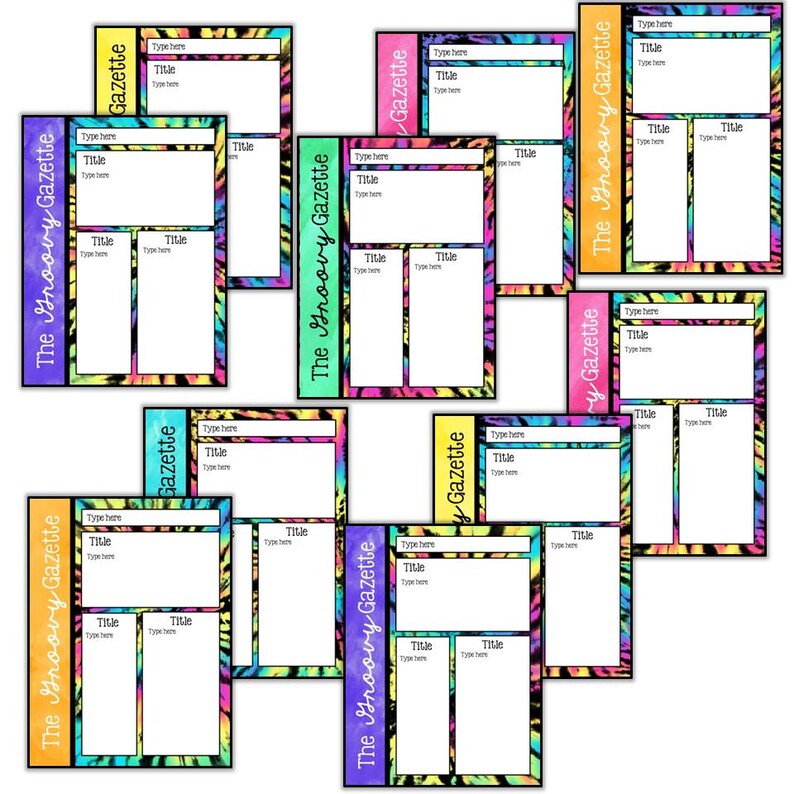 Editable Classroom Newsletter Template | Tie Dye Retro Classroom Decor ...