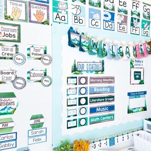 Editable Daily Schedule Cards Nature Classroom Decor Printable ...