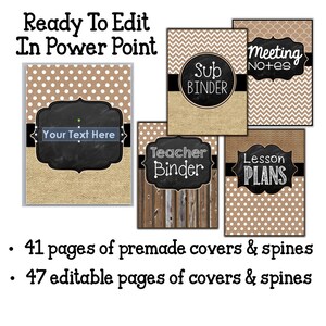 Editable Binder Covers and Spines | Farmhouse Classroom Decor ...