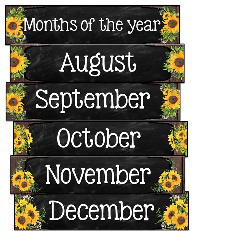 Classroom Calendar & Weather Display Set Sunflower Farmhouse Classroom ...