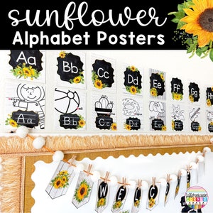 Alphabet Posters for the Classroom | Sunflower Farmhouse Classroom ...