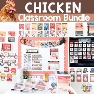 Chicken Farm Classroom Decor Bundle Chicken Classroom Theme Farm Theme ...
