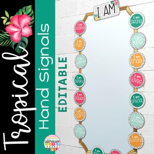 Positive Affirmation Station Cards Display Tropical Classroom Decor ...
