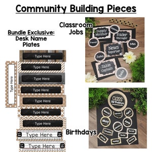 Farmhouse Neutral Classroom Decor Bundle | Classroom Bulletin Board ...