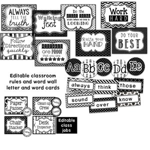 Modern Black and White Classroom Decor Bundle Classroom Bulletin Board ...